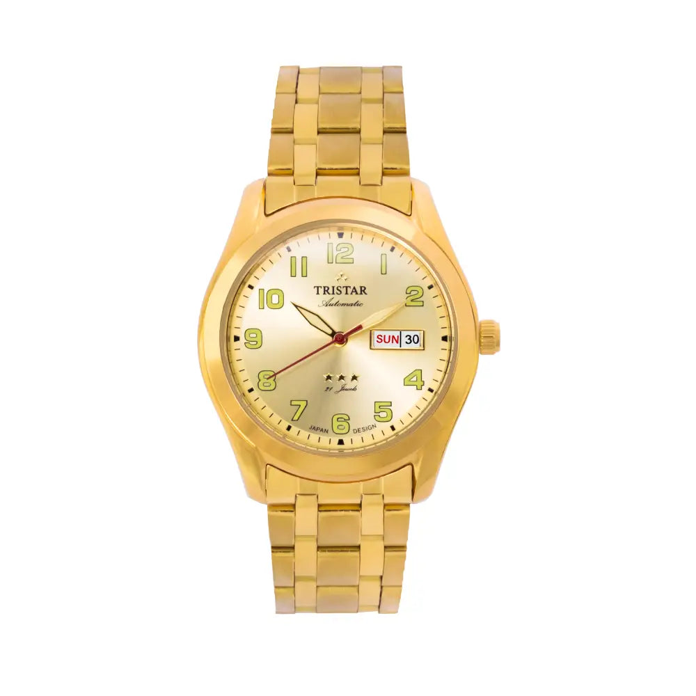 Tristar BA22CMGPM03 Automatic Gold Dial Men's Watch – MonaWatch